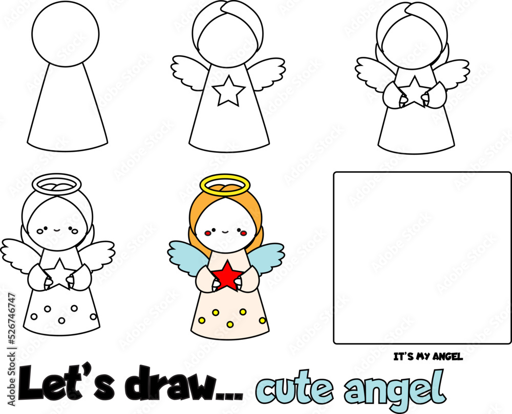 Drawing tutorial for children. Printable creative activity for kids ...
