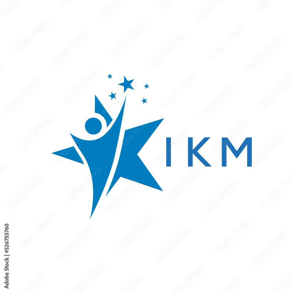 IKM Letter logo white background .IKM Business finance logo design ...