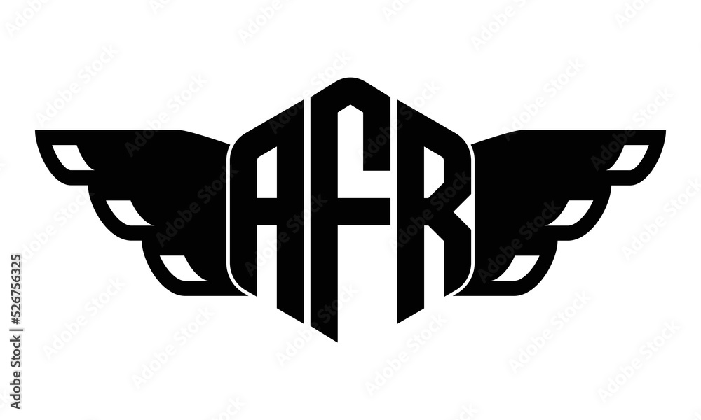AFR three-letter butterfly iconic logo design vector template | polygon ...