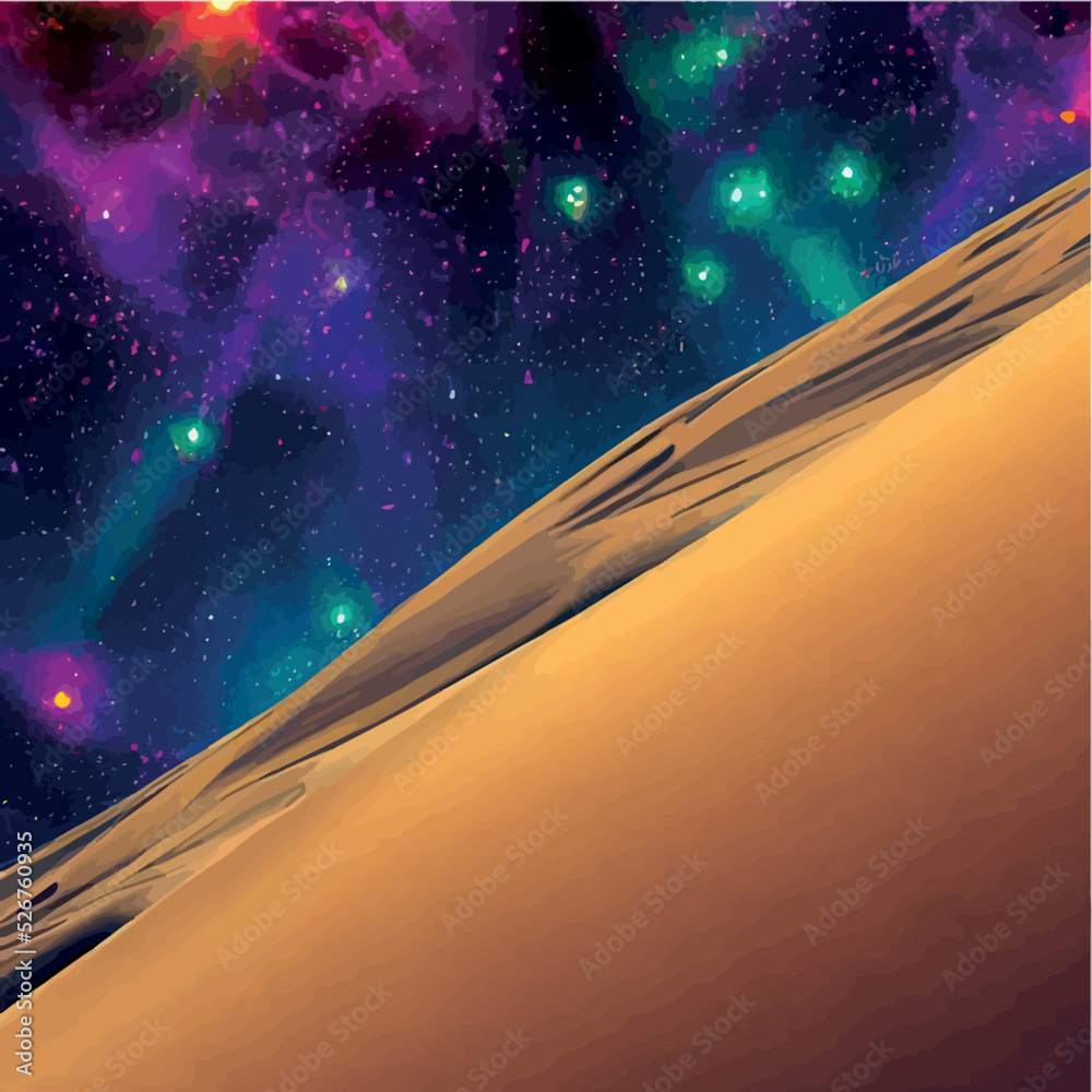 Landscape Mars surface with colonies building. Astronaut base on the ...