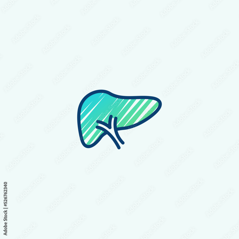 liver huma organ symbol sign as a medical icon Stock Vector | Adobe Stock