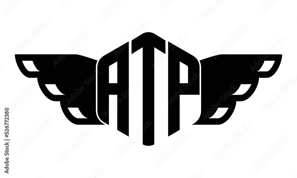 ATP three-letter butterfly iconic logo design vector template | polygon ...
