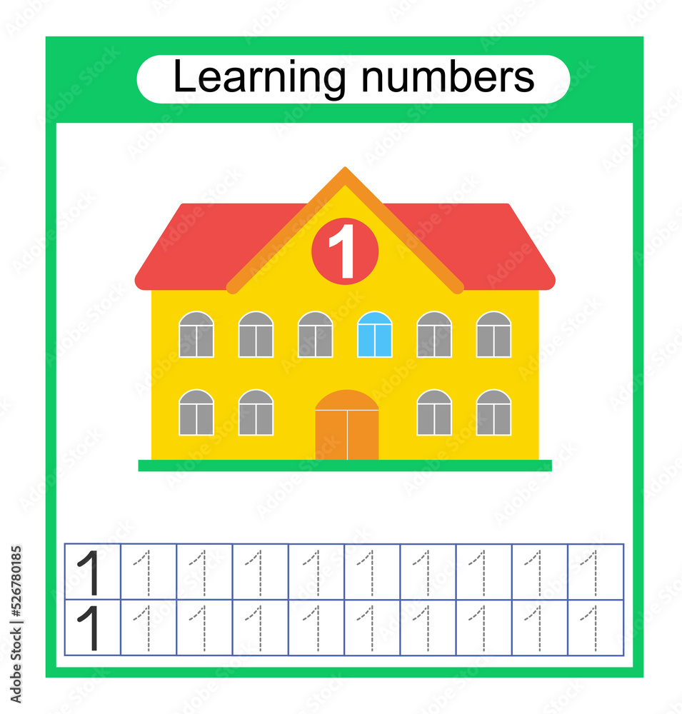 Educational material for kids. Preschool worksheet activity. Tracing ...