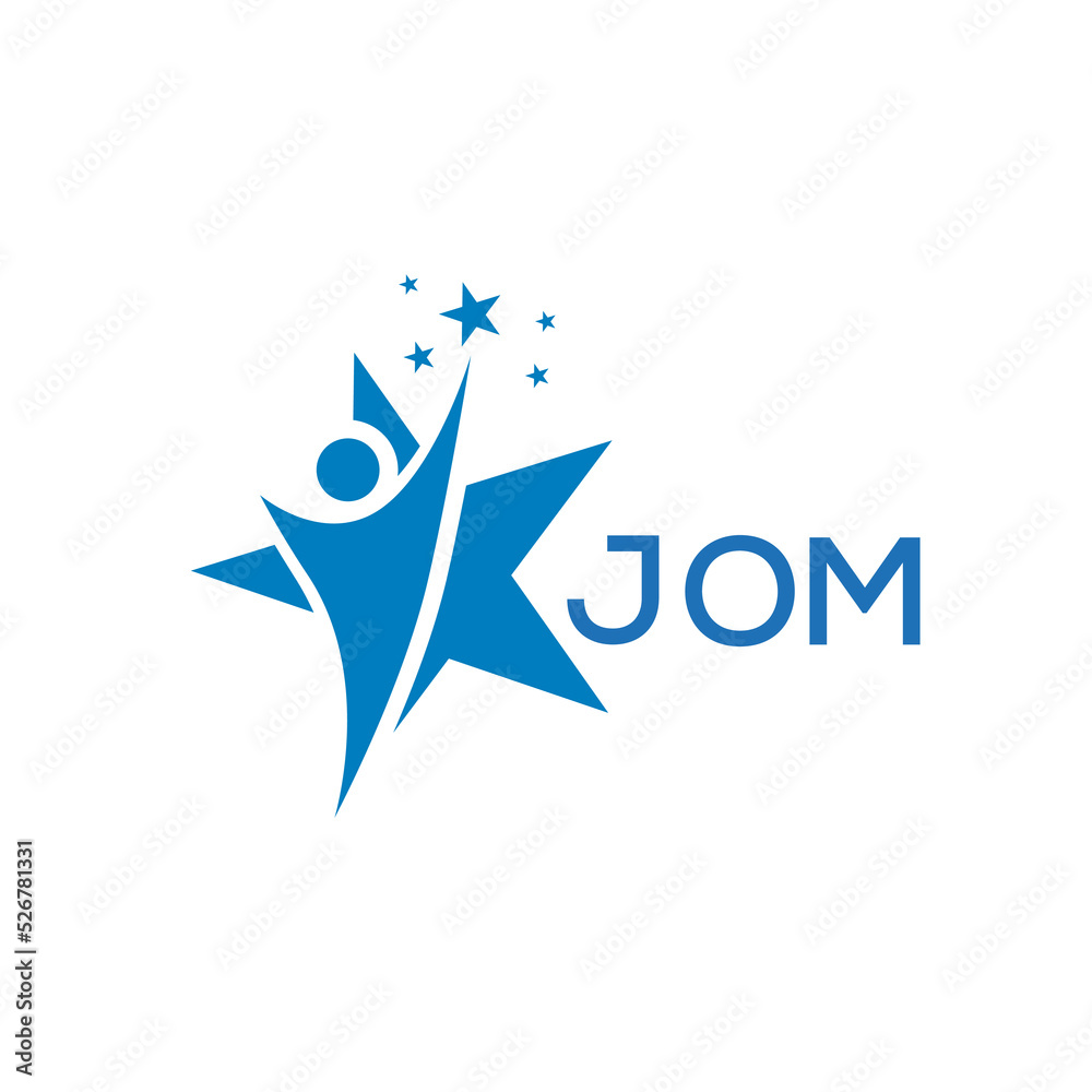 JOM Letter logo white background .JOM Business finance logo design ...