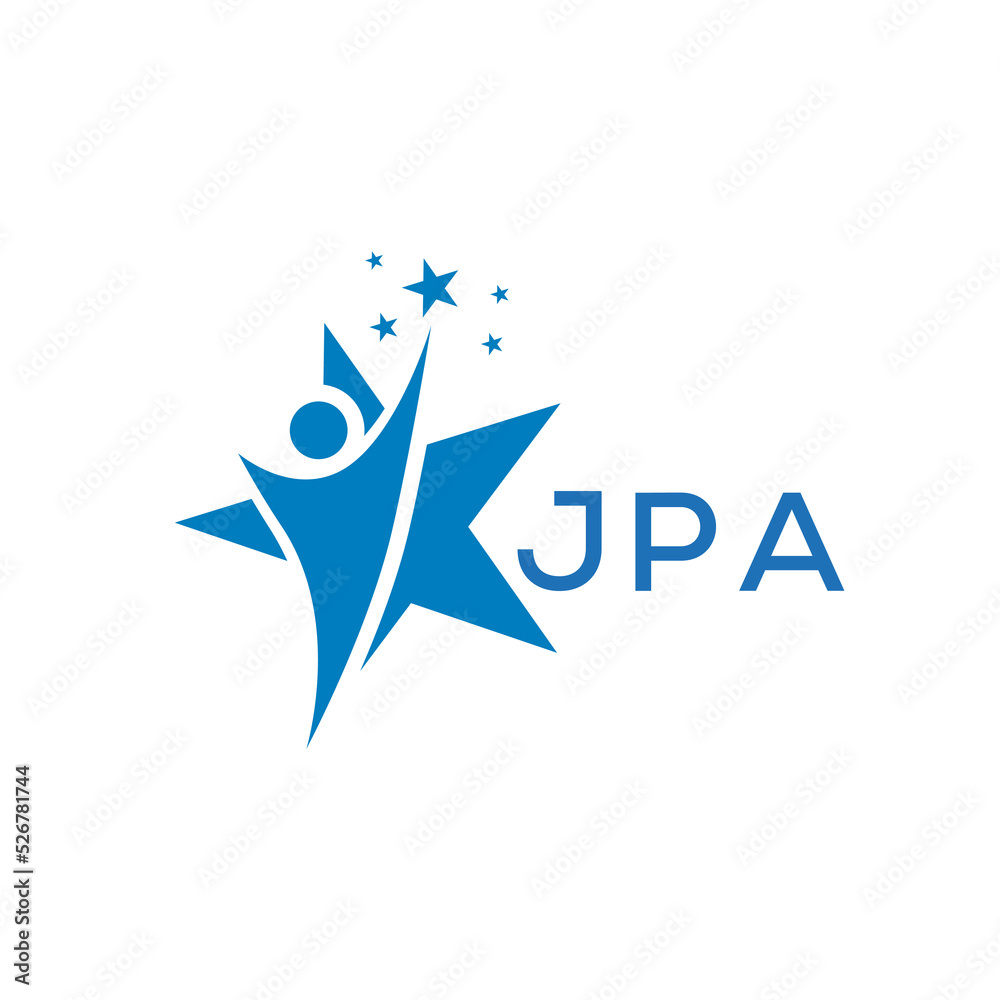 JPA Letter logo white background .JPA Business finance logo design ...