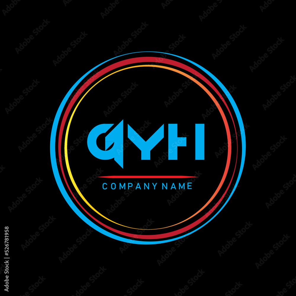 GYH design,GYH letter logo vector,GYH letter monogram logo design ...