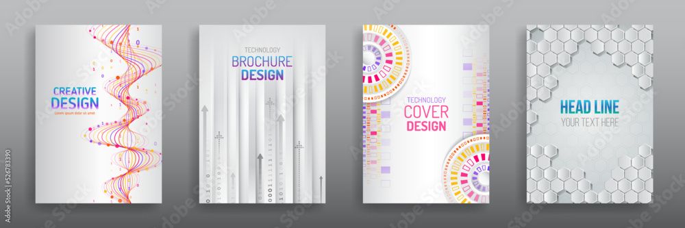 Technology background design, booklet, leaflet, annual report layout ...