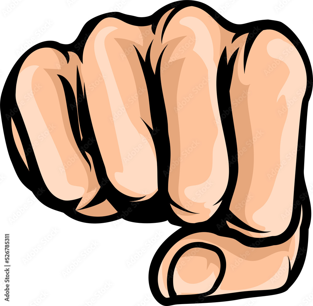 Cartoon Fist Comic Book Style Stock Illustration | Adobe Stock