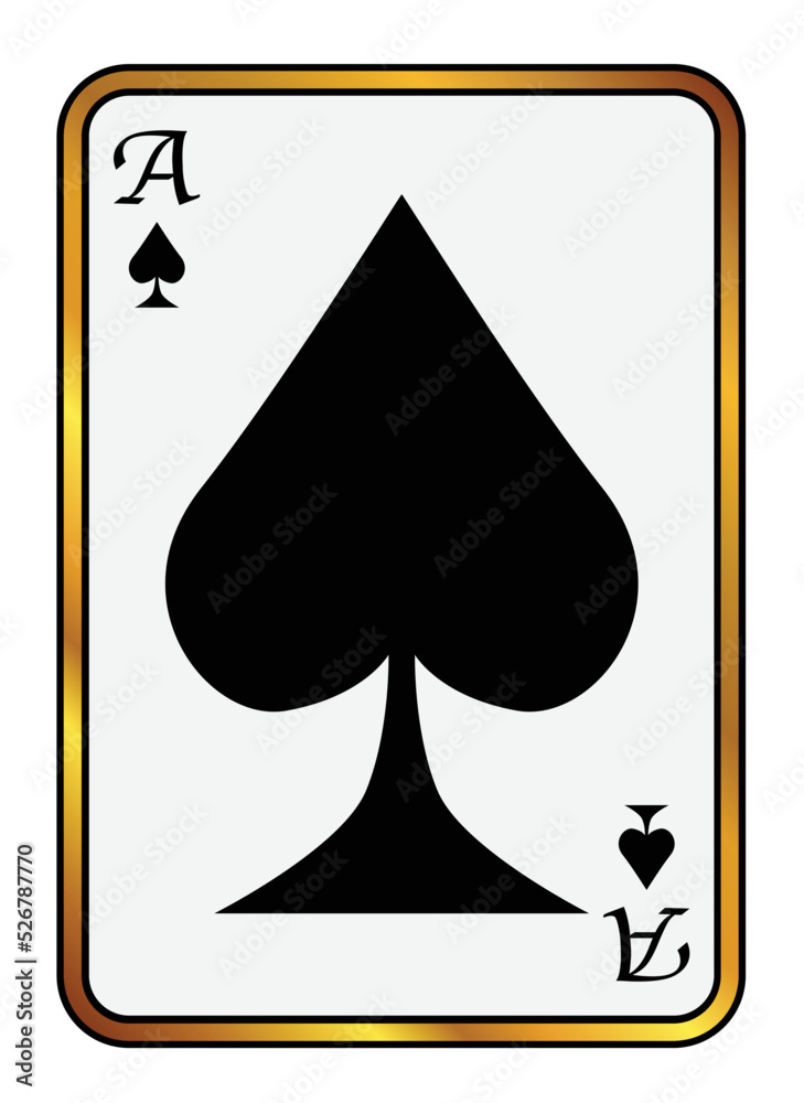 Ace Of Spades Playing Card Stock Vector | Adobe Stock