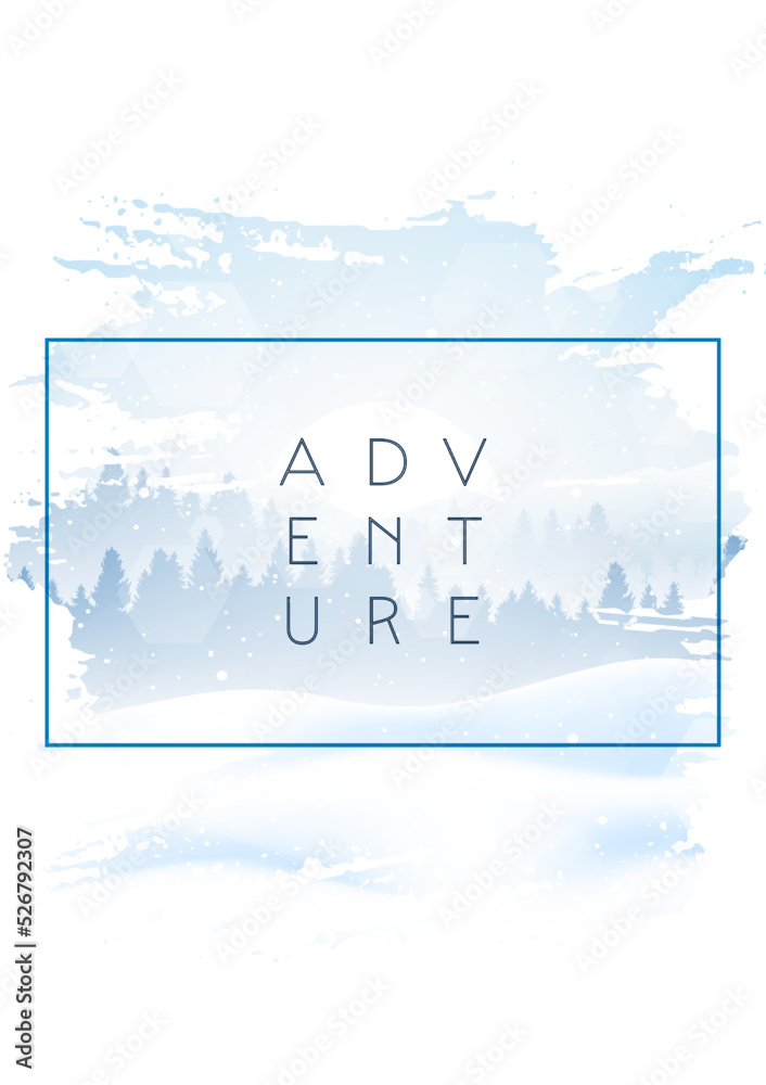 Winter landscape. Snowy background. Snowdrifts. Snowfall. Clear blue ...