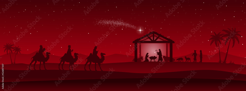 Red Nativity Backgrounds