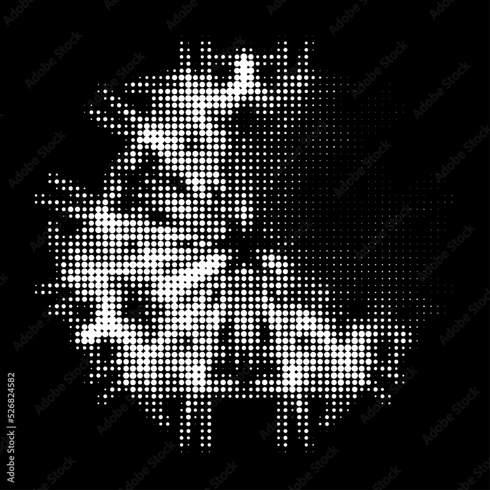 Dotted background from a transparent polka dot halftone tripartite ...