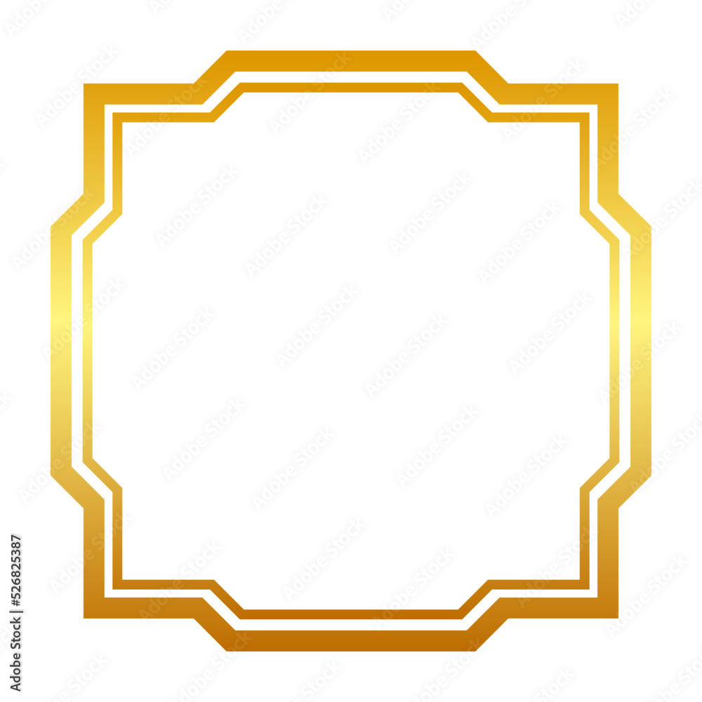 gold abstract frame border Stock-Vektorgrafik | Adobe Stock