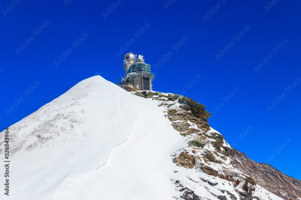 View of Sphinx Observatory on Jungfraujoch, one of the highest ...