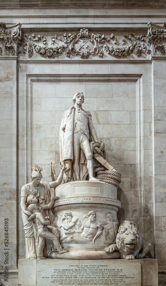 London, England, UK - July 6, 2022: St. Paul's Cathedral. Horatio ...
