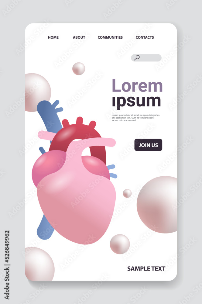 anatomical heart icon human body internal organ anatomy medicine ...