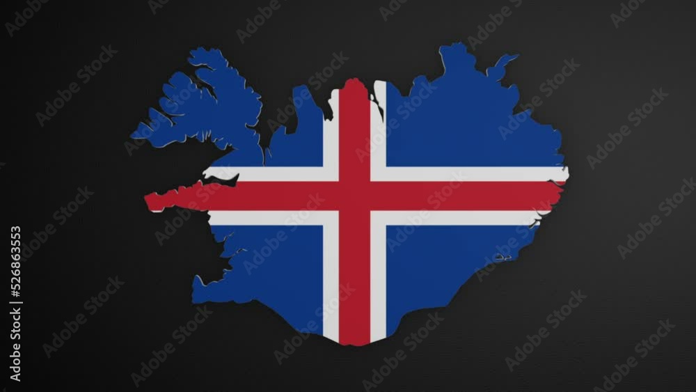 Iceland Border Map Intro Animation Stock Video | Adobe Stock
