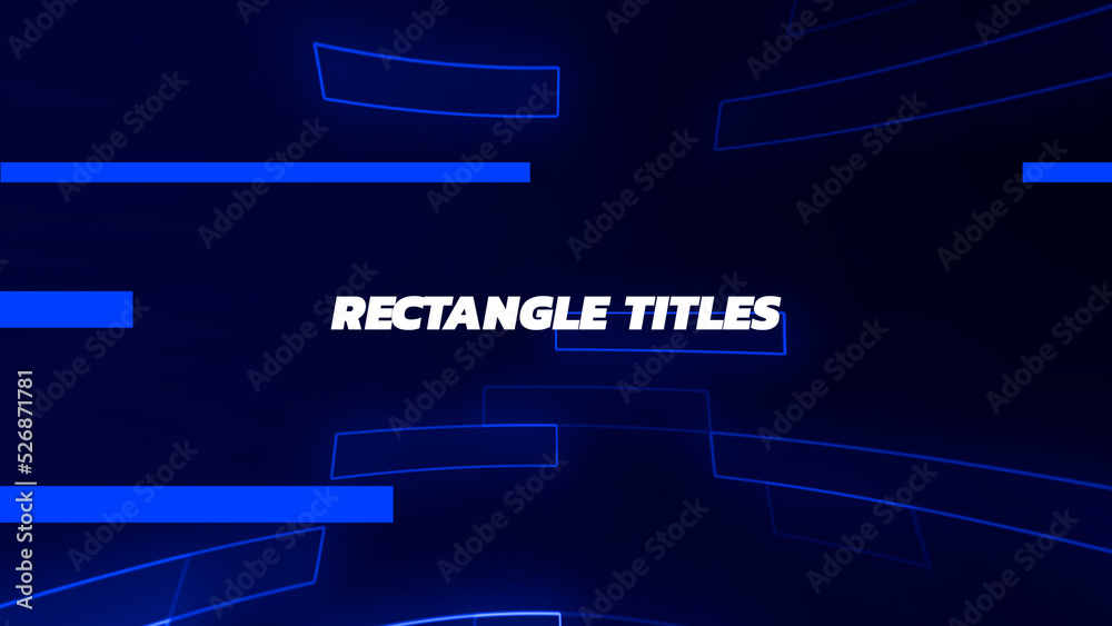 Rectangle Gaming Streamer Titles Stock Template | Adobe Stock