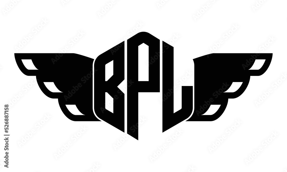 BPL three-letter butterfly iconic logo design vector template | polygon ...