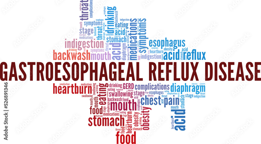 Poster Gastroesophageal Reflux Disease - GERD word cloud conceptual ...