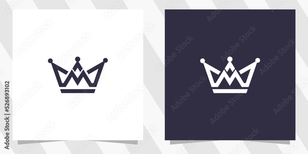 letter m with crown logo design Stock Vector | Adobe Stock