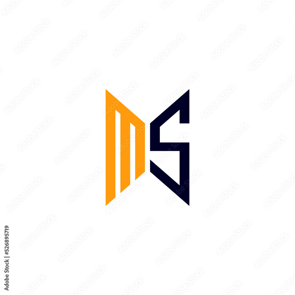 MS letter logo creative design with vector graphic, MS simple and ...