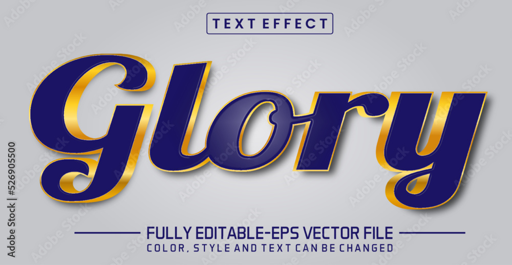 Glory gold text effect editable plastic style text effect Stock Vector ...