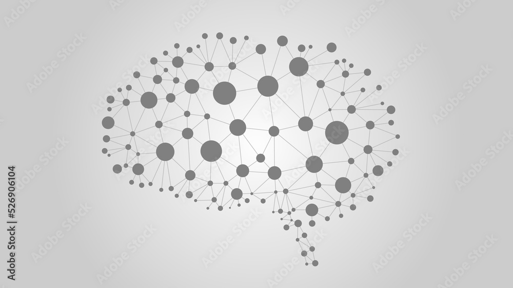 AI - Artificial intelligence. AI brain. Neural network. DEEP LEARNING ...