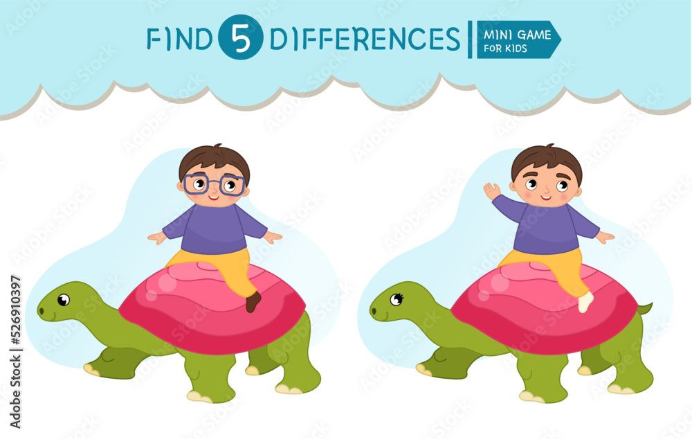 Find differences. Educational game for children. Cartoon vector ...
