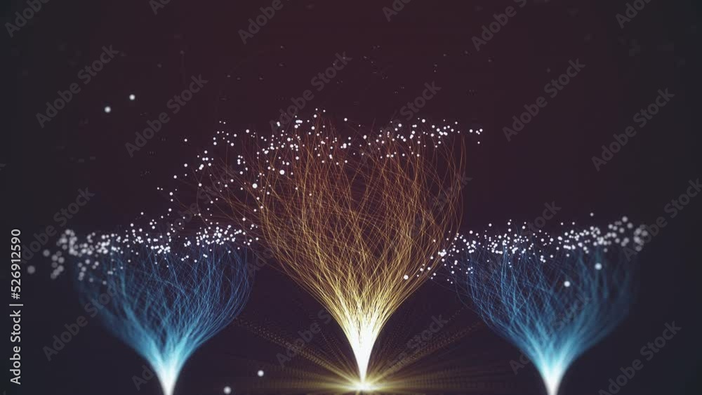 Flower glowing particles Stock-Video | Adobe Stock