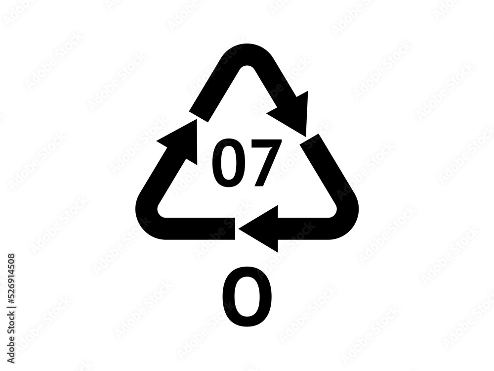 Plastic Recycling codes. Recycling symbol on an isolated background ...