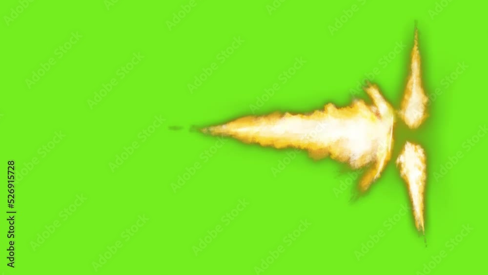 Muzzle flashes straight fire montage in slow-motion with green screen ...