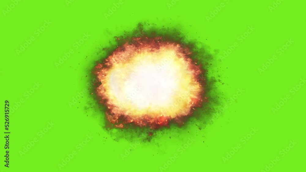 Muzzle flashes straight fire montage in slow-motion with green screen ...