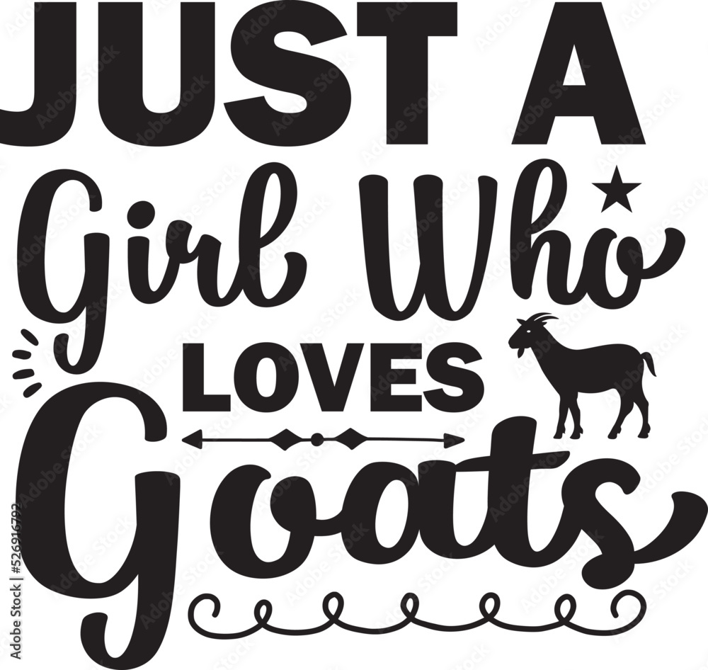 Vetor do Stock: Goat SVG Design goat, goat lover, for her, cute goat ...