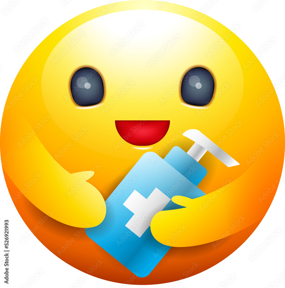 smiley face icon with hand wash Stock Illustration | Adobe Stock