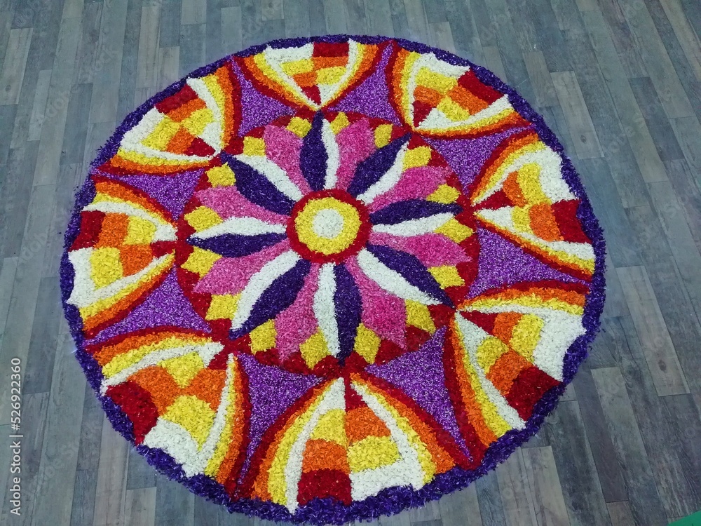 pookalam designs for onam celebrations Stock Photo | Adobe Stock