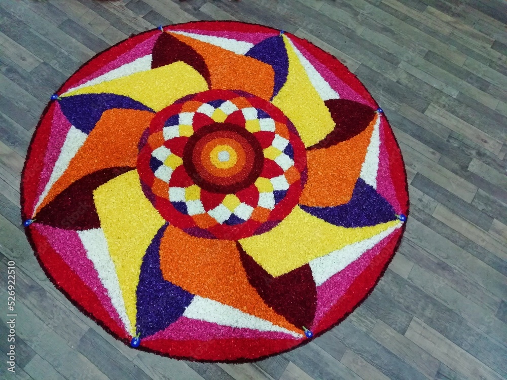 pookalam designs for onam celebrations Stock Photo | Adobe Stock