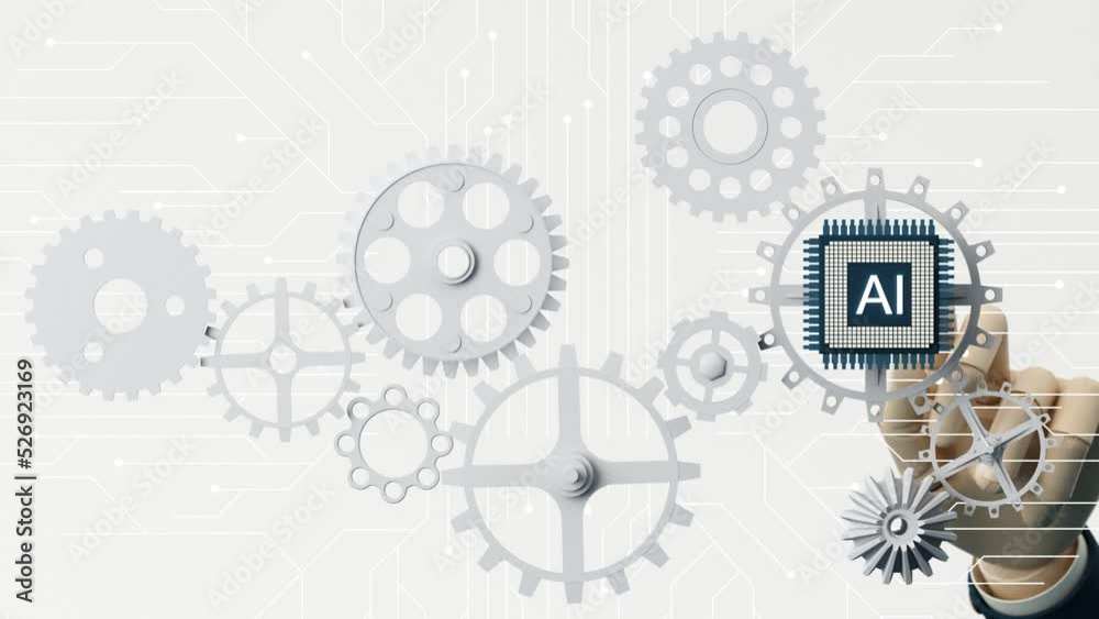 Artificial intelligence and green screen of a processor chip. The ...