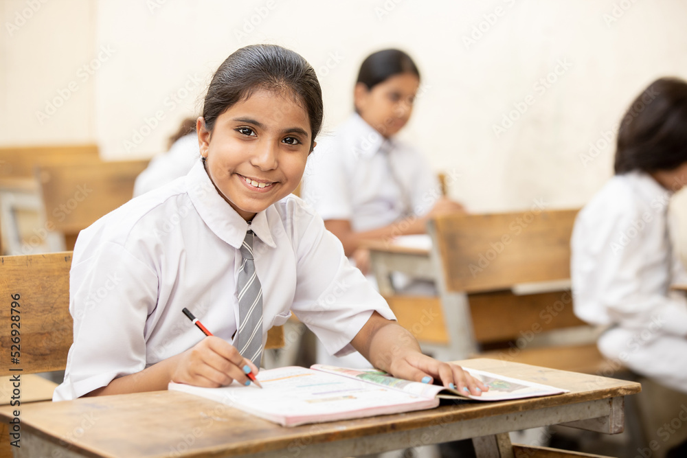 Indian High School Students Studying