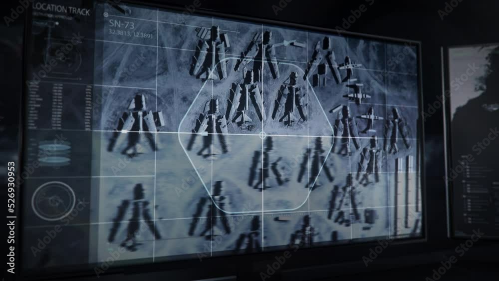 Advanced Surveillance Satellite Ui Searches For Coordinates Of Airplane ...