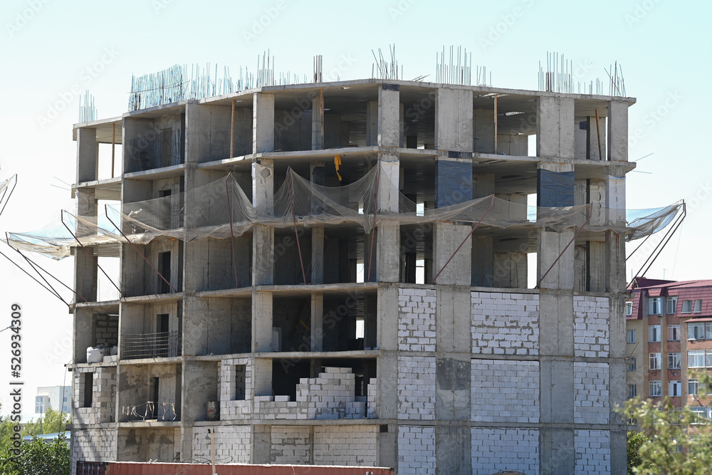 building, construction, architecture, scaffolding, house, sky, concrete ...