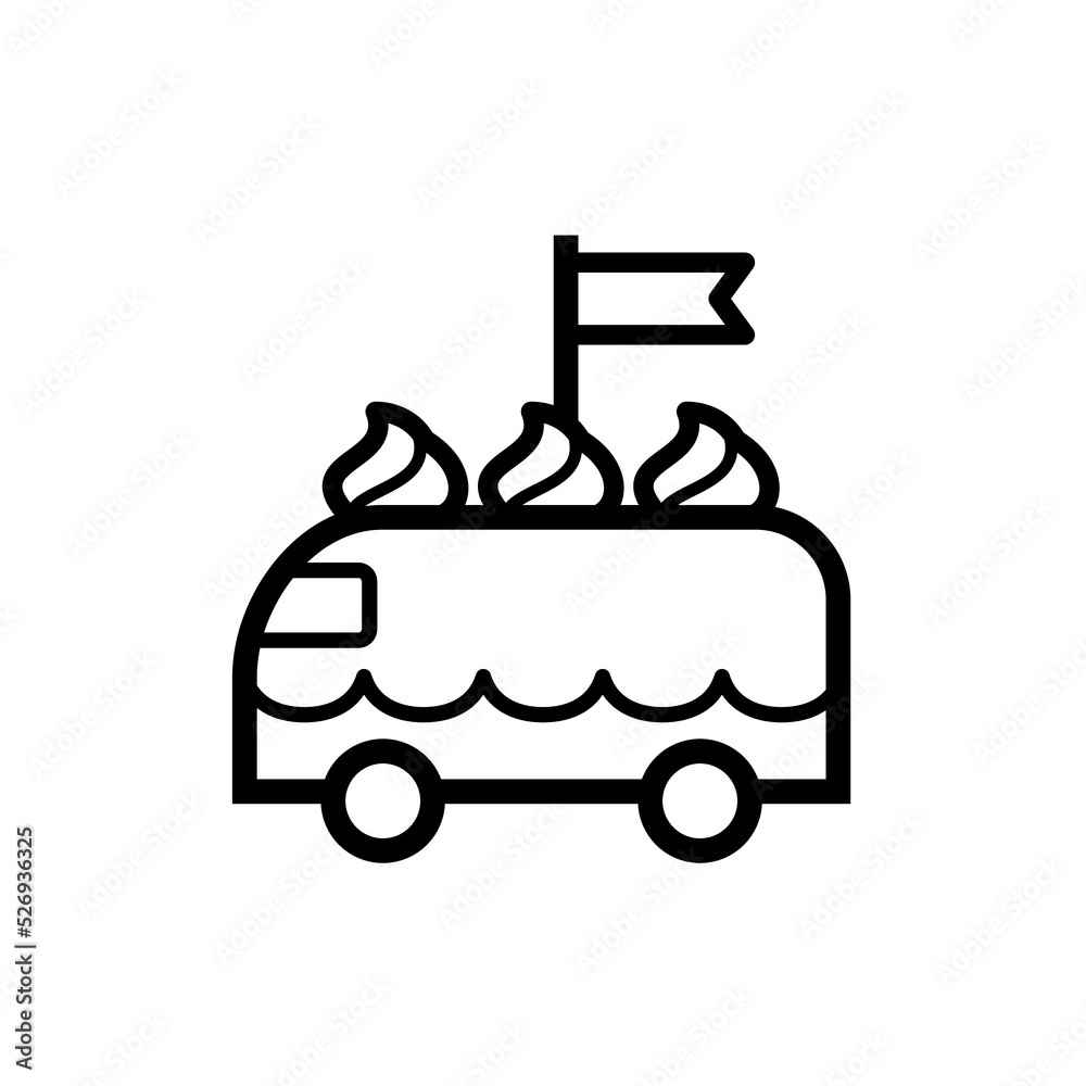 cake, car, outline logo icon vector illustration Stock Vector | Adobe Stock