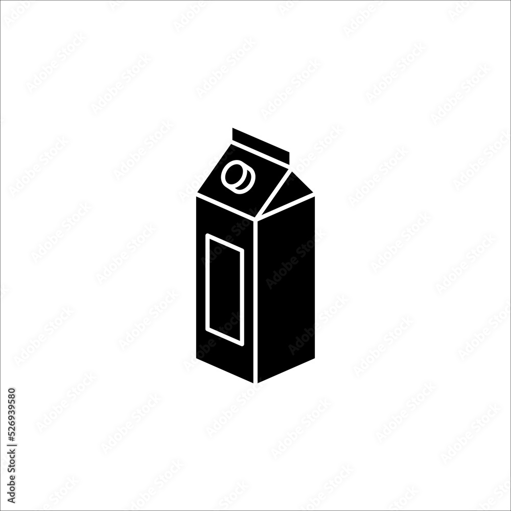 Milk box outline vector icon. Thin line black milk icon, flat vector ...