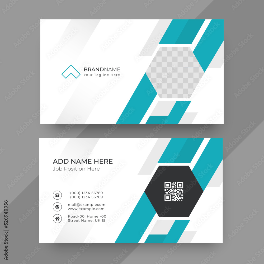Corporate business card design template, Visiting card with modern ...