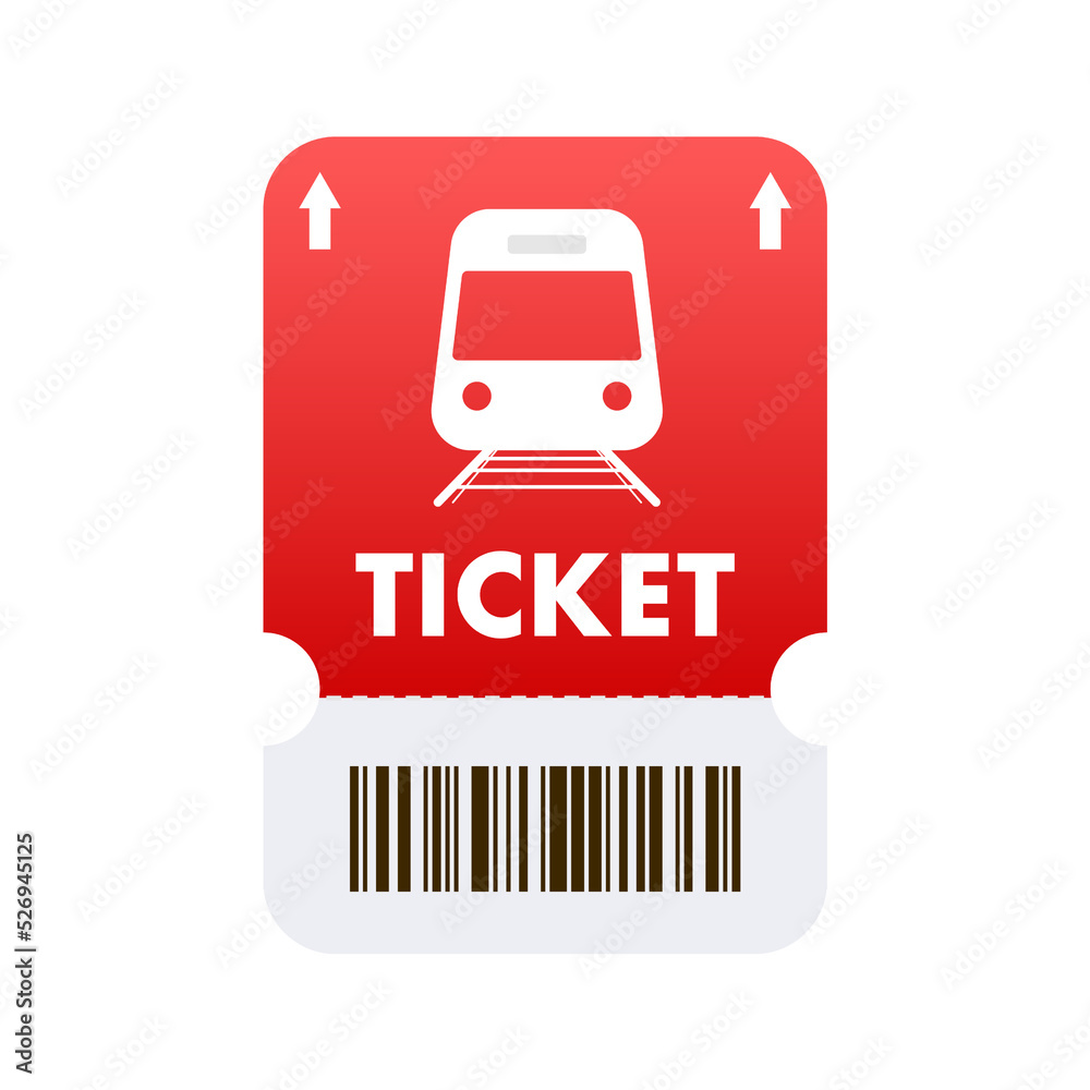 Travel tickets for bus, plane and train. Isolated subway and railway ...