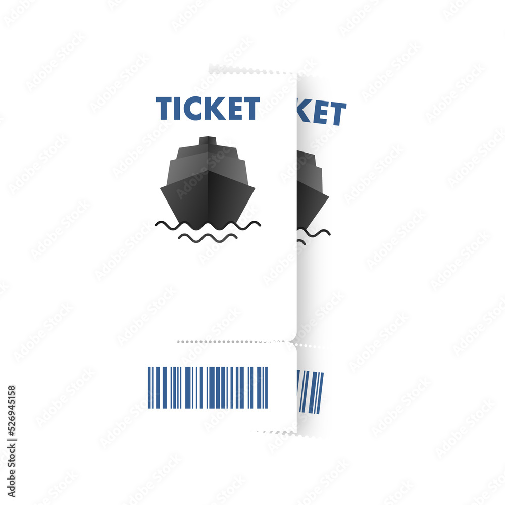 Banner with blue ticket ship. Vector background. Vector design Stock ...