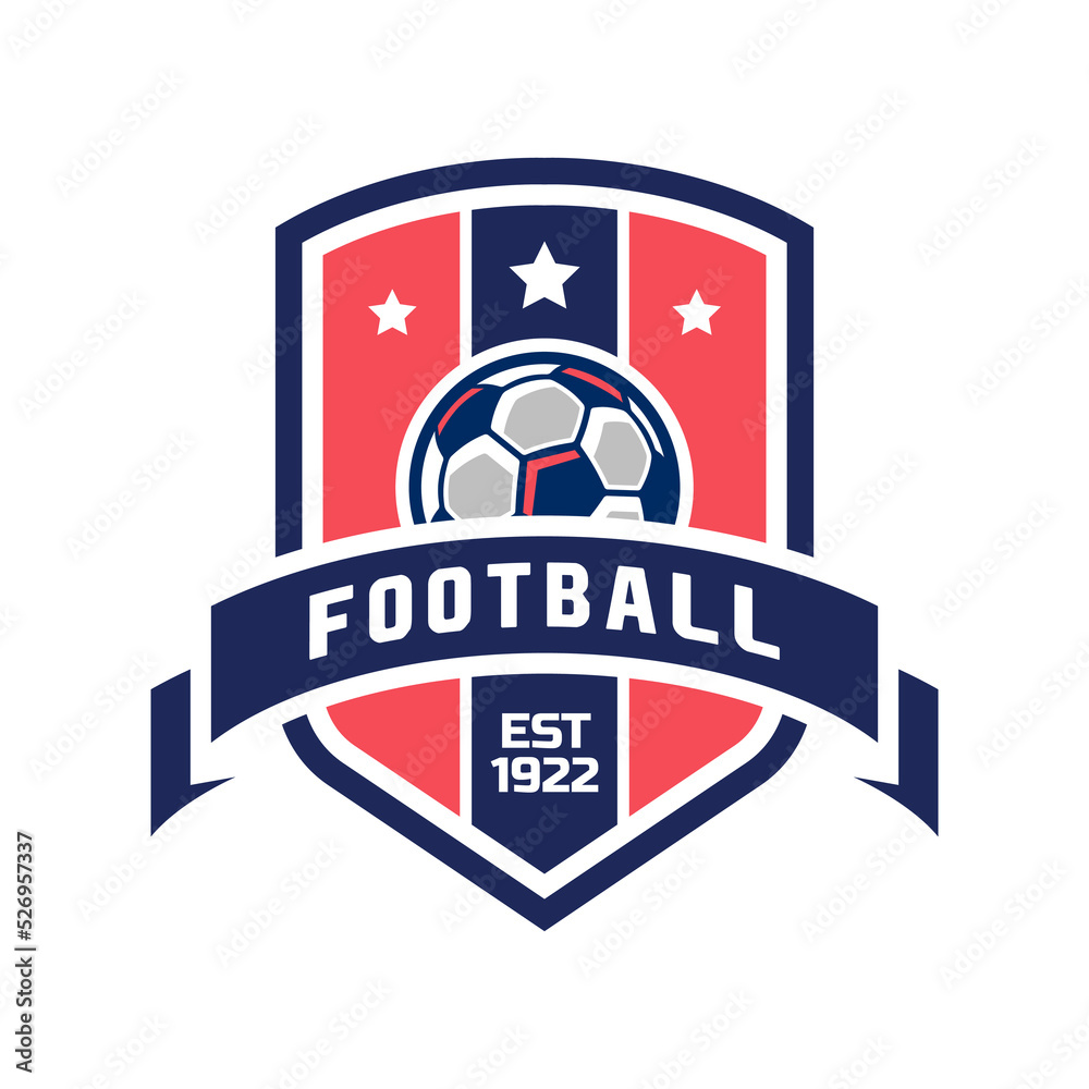 soccer Logo or football logo club sign Badge. Football logo with shield ...