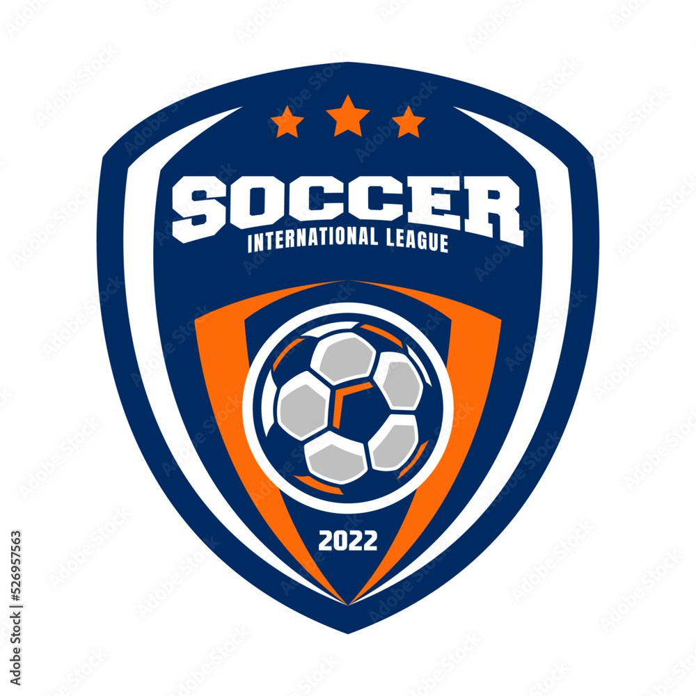 soccer Logo or football logo club sign Badge. Football logo with shield ...