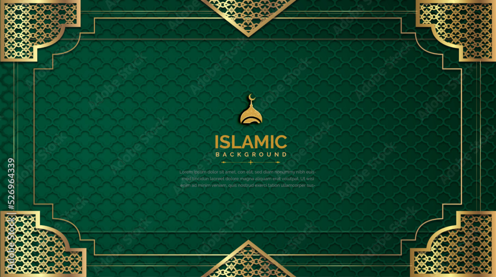 Arabic elegant luxury ornamental islamic background with islamic ...