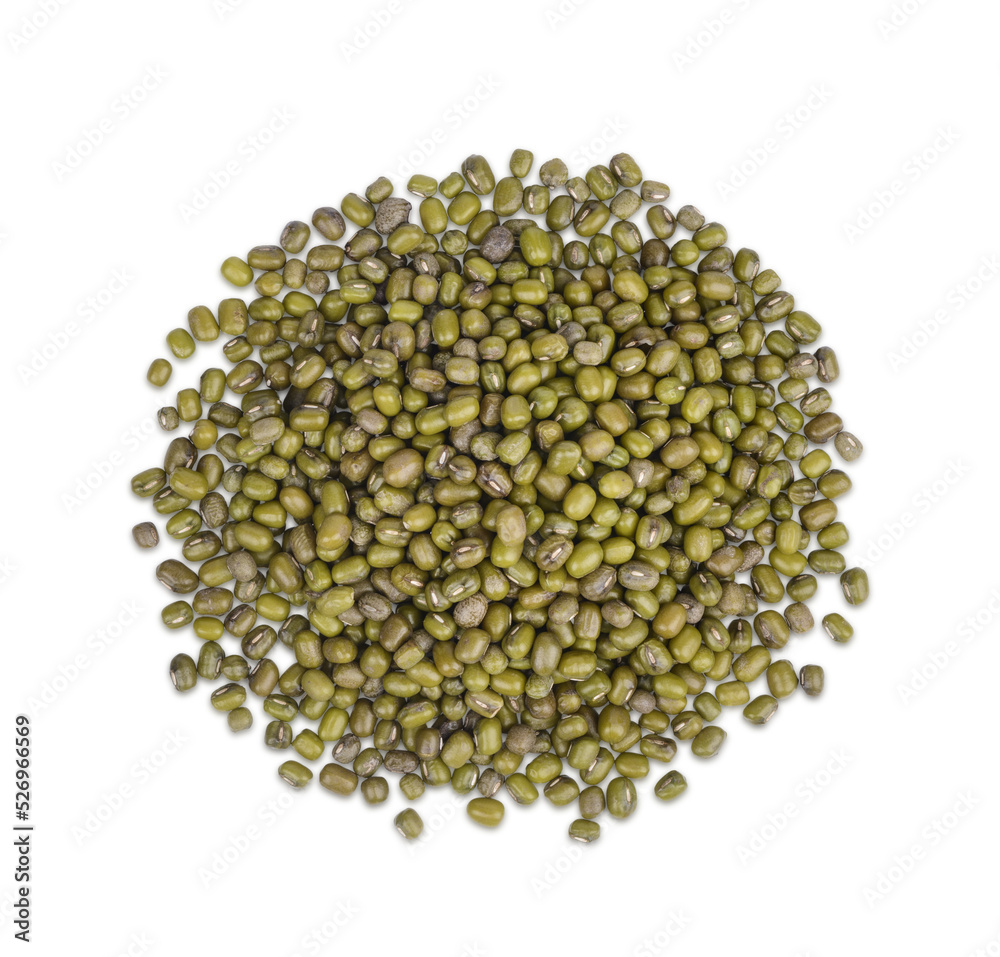 Mung bean seeds isolated on transparent background. (.PNG). Top view ...